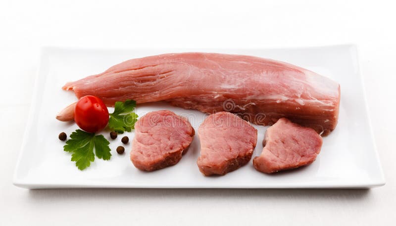 Fresh raw pork loin stock photo. Image of grill, preparation - 19295788