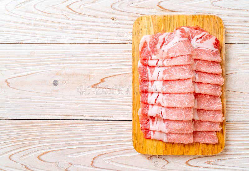 Fresh pork sirloin sliced stock image. Image of fresh - 196741679