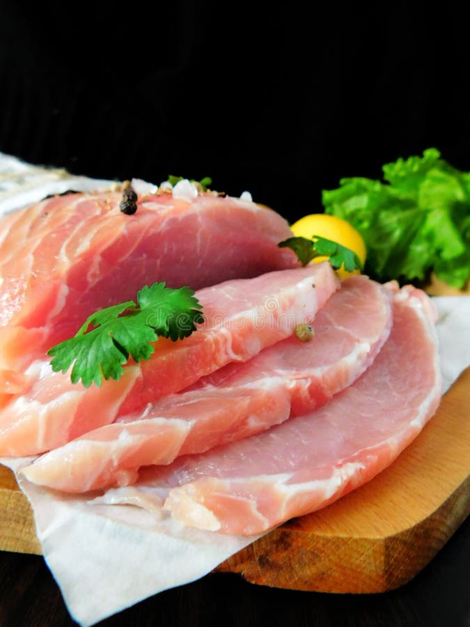 Fresh raw pork stock image. Image of preparing, food - 86537035