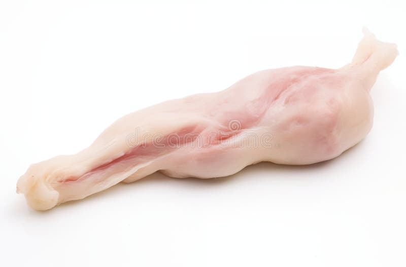 Raw Rabbit Meat Isolated on White Background Stock Illustration ...