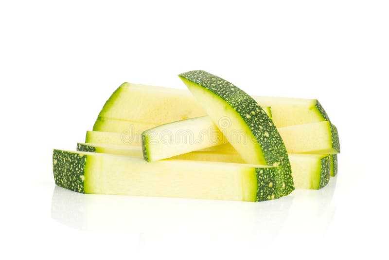 Fresh Raw Round Zucchini Isolated on White Stock Photo - Image of ball ...