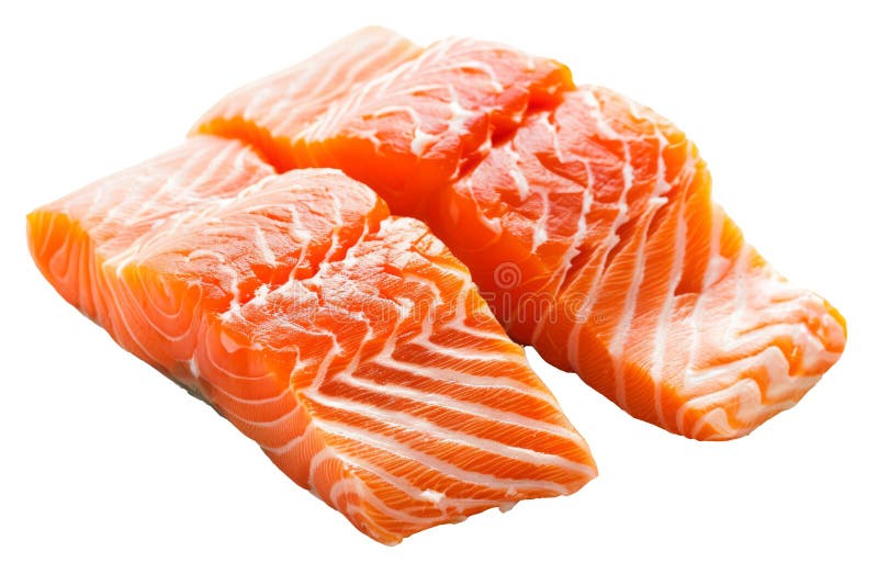 Fresh Raw Salmon Fillet on White Background Stock Image - Image of ...