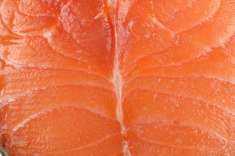 Fresh Raw Salmon Meat Texture Background Macro Stock Image - Image of ...