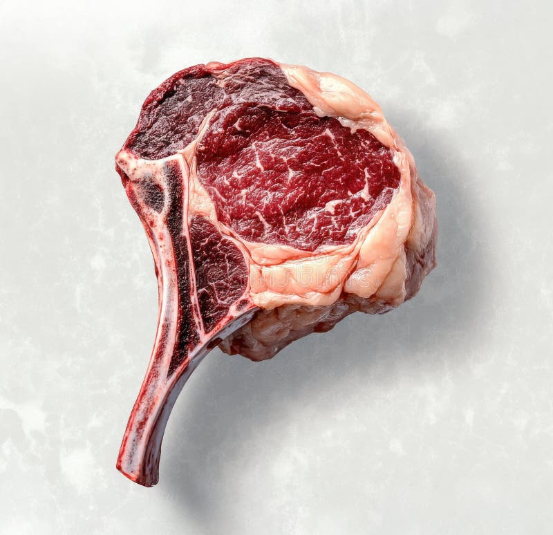 Fresh raw tomahawk steak stock illustration. Illustration of steak ...
