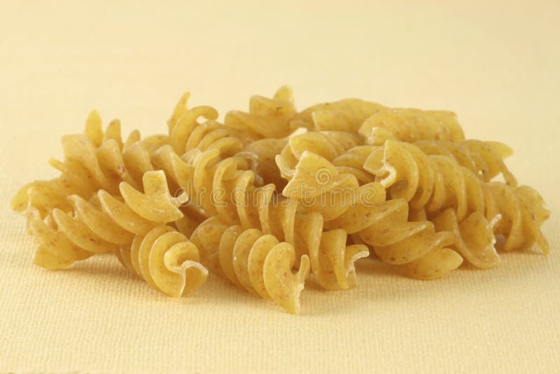 Fresh Raw and Wholegrain Fusilli Stock Image - Image of flour, fork ...