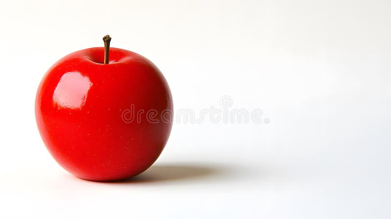 Fresh Red Apple on a Clean White Background Stock Image - Image of diet ...
