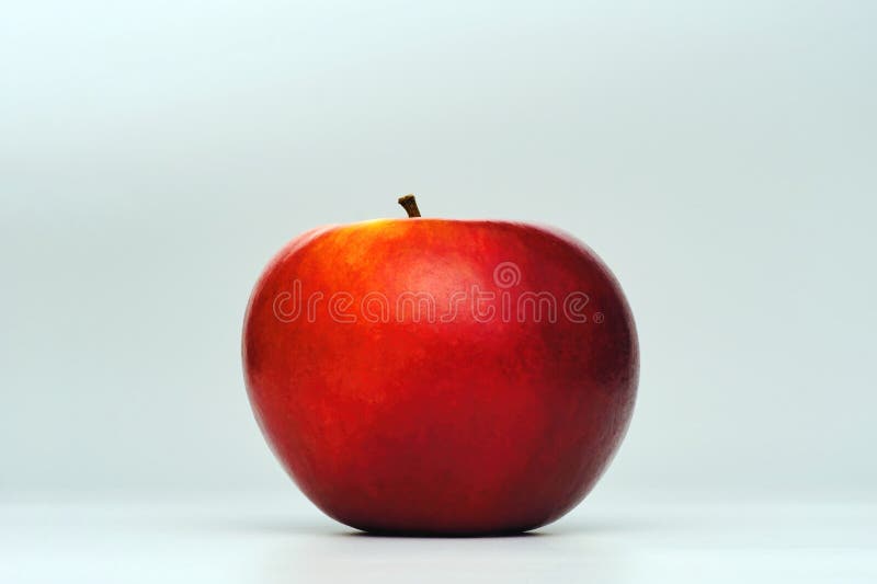 Fresh Red Apple on Graduated White Background with Back Lighting and ...