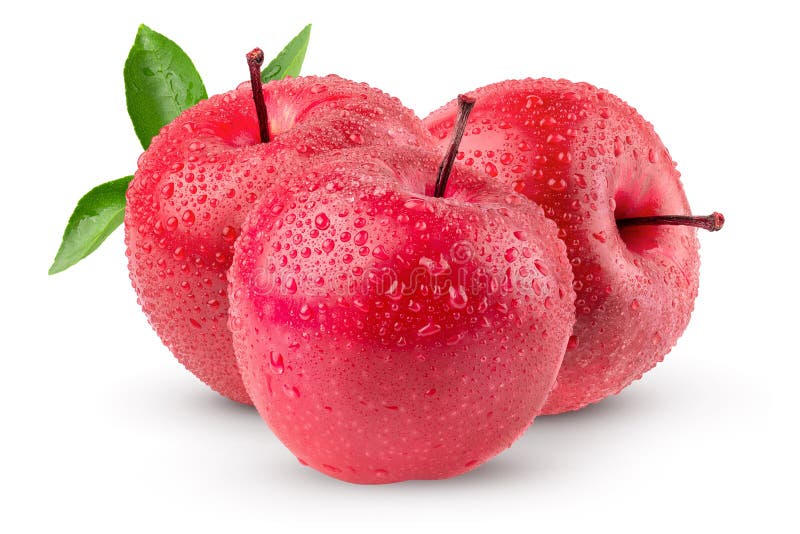 Fresh Red Apple Isolated on White Background Stock Image - Image of ...