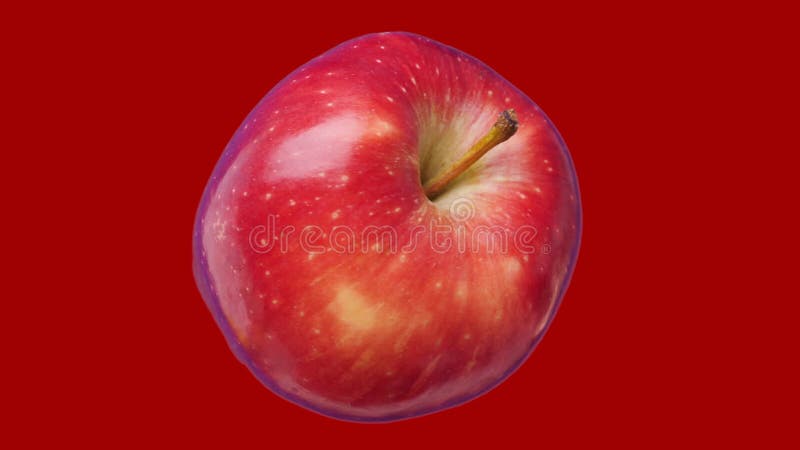 Fresh Red Apple Spin and Float - Isolated with Alpha Channel. Seamless ...