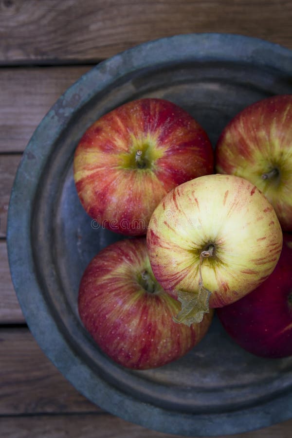 Fresh red apples stock image. Image of tabletop, round - 26887283