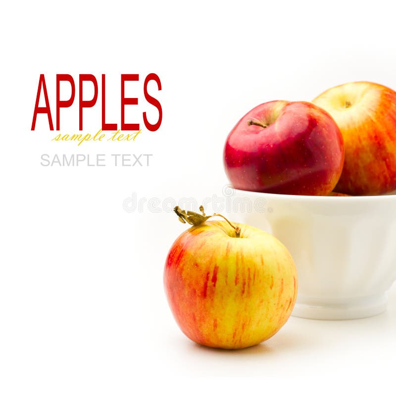 Fresh red apples stock image. Image of tabletop, round - 26887283