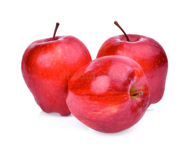 Fresh red apples on white stock photo. Image of healthy - 92293144
