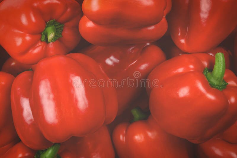 Fresh Red Bell Pepper Background Stock Image - Image of isolated ...