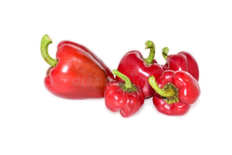 Fresh Red Bell Pepper ( Capsicum ) Stock Photo - Image of white, ripe ...