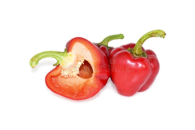 Fresh Red Bell Pepper ( Capsicum ) Stock Photo - Image of plant ...