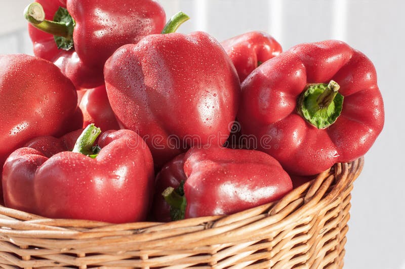 Fresh red bell pepper stock photo. Image of plant, green - 114662892