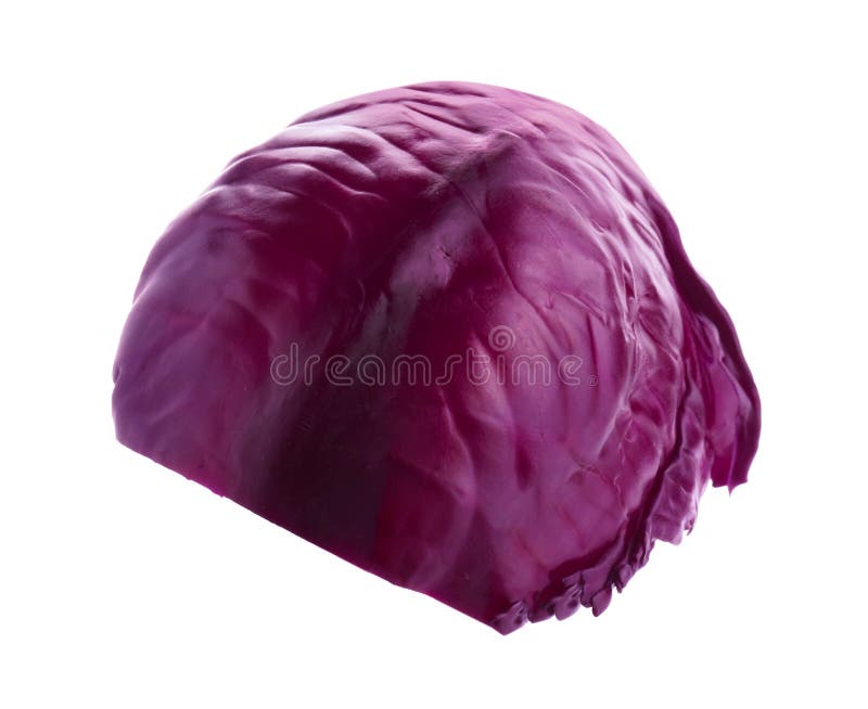 Fresh Red Cabbage Leaf Isolated on White Stock Image - Image of fresh ...