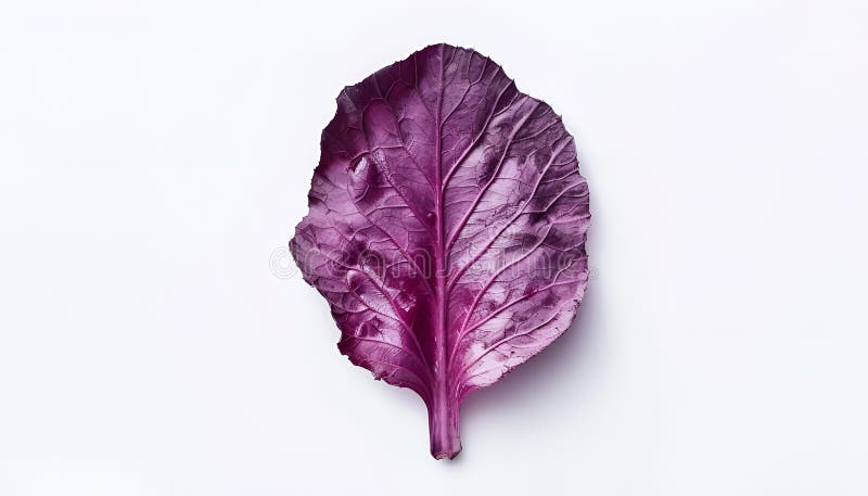 Fresh Red Cabbage Leaf Isolated on White Stock Image - Image of cooking ...