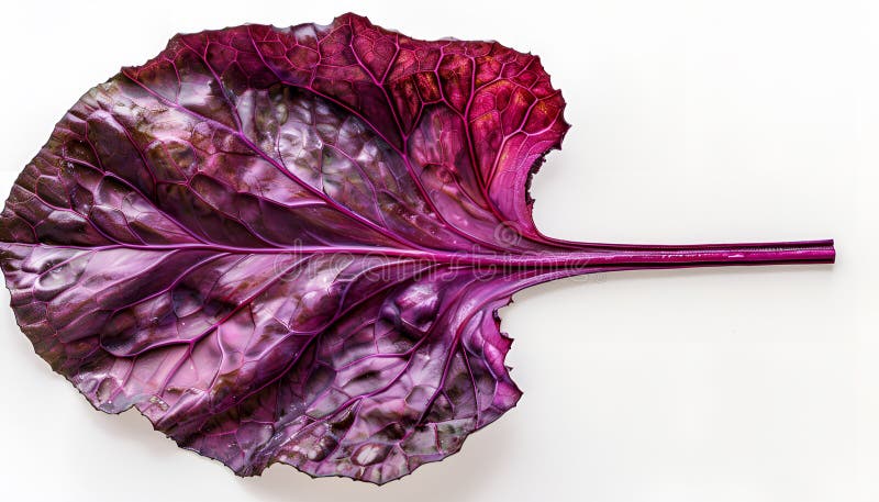 Fresh Red Cabbage Leaf Isolated on White Stock Photo - Image of pile ...