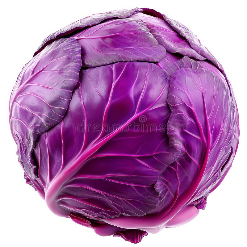 Fresh Red Cabbage on White Background. Healthy Vegetarian Food Stock ...