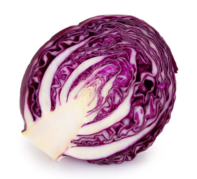 Fresh Red Cabbage on White Background Stock Image - Image of healthy ...