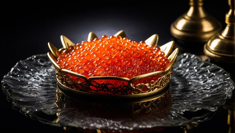 Fresh Red Caviar on the Table Elegance Stock Illustration ...