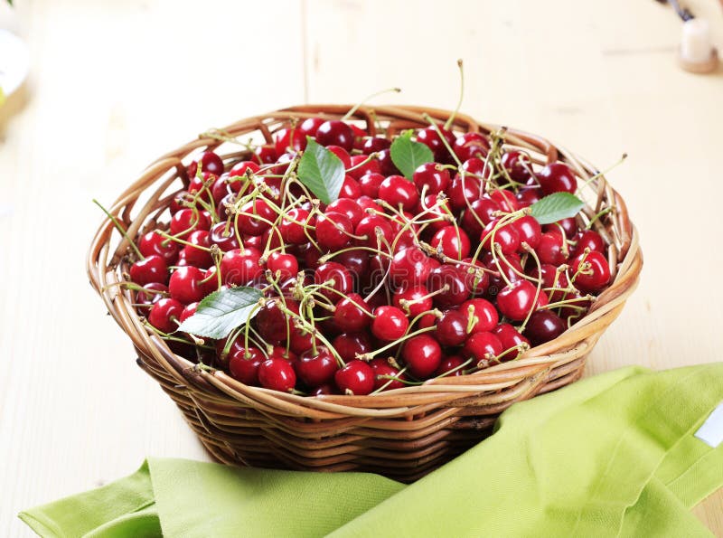 Fresh red cherries stock image. Image of cherries, sweet - 10624029