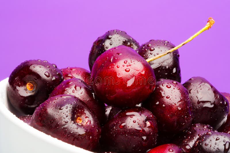 Fresh red cherries stock photo. Image of appetizing, antioxidant - 26375034