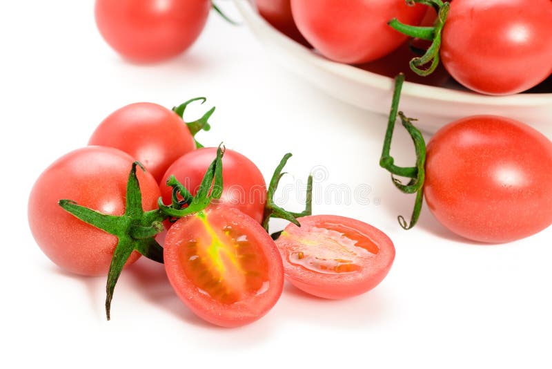 Fresh red cherry tomatoes stock image. Image of closeup - 51775727