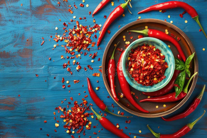 Fresh Red Chili Peppers in a Bowl, Perfect for Culinary Concepts Stock ...