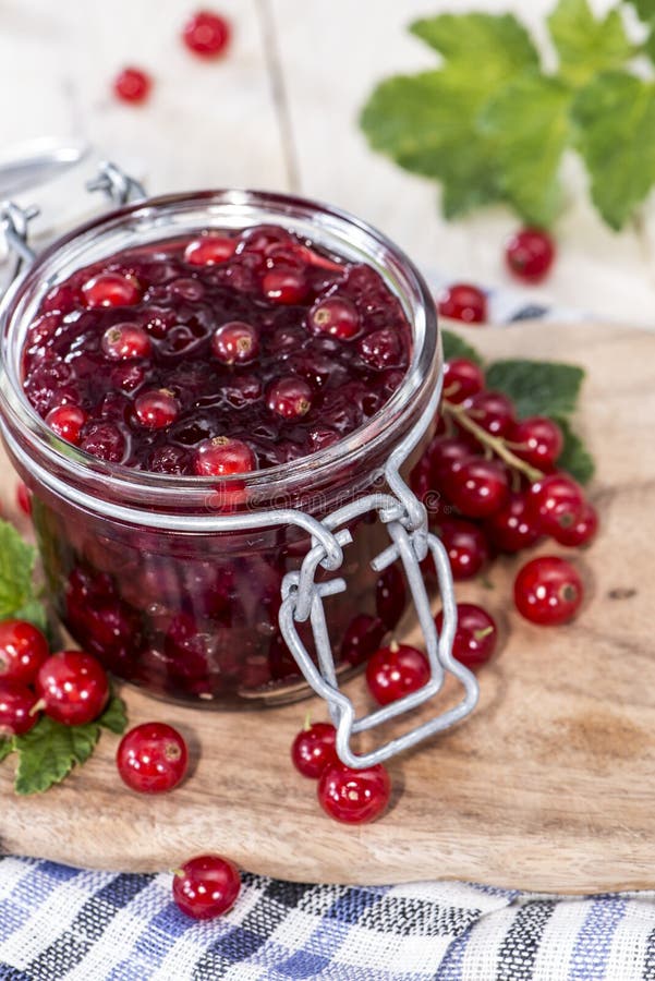 Fresh Red Currant Jam stock photo. Image of natural, cranberries - 33815358