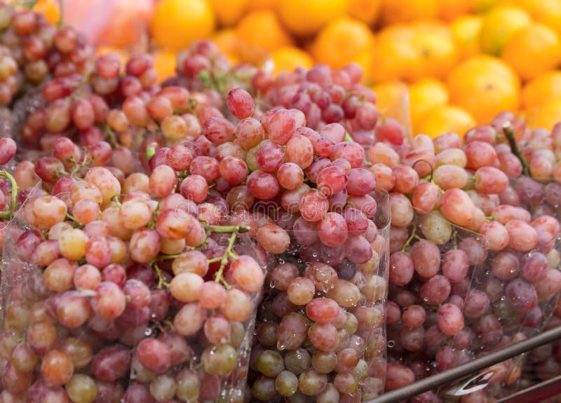 Fresh Red Grape Sell in the Market Stock Photo - Image of health, juice ...