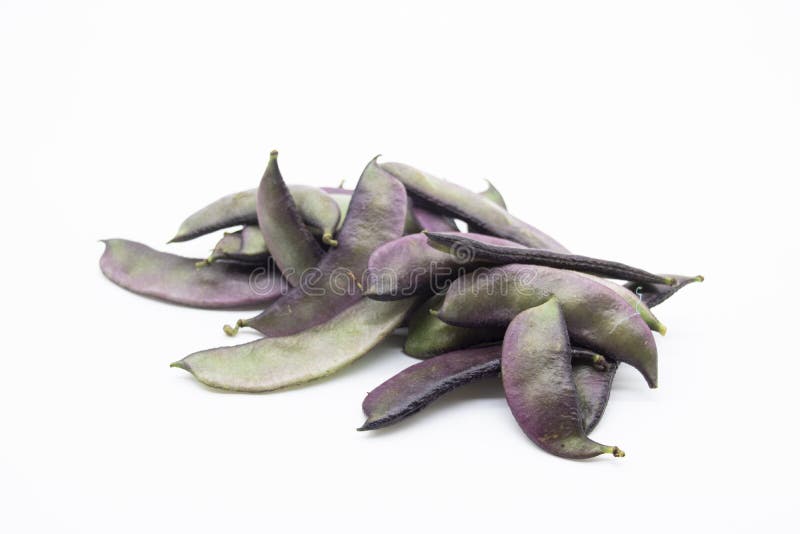 Fresh Red Lima Beans or Sheem Isolate on White Stock Photo - Image of ...