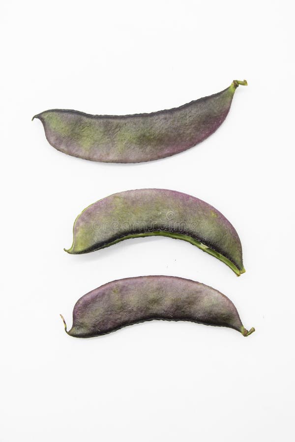 Fresh Red Lima Beans or Sheem Isolate on White Stock Image - Image of ...