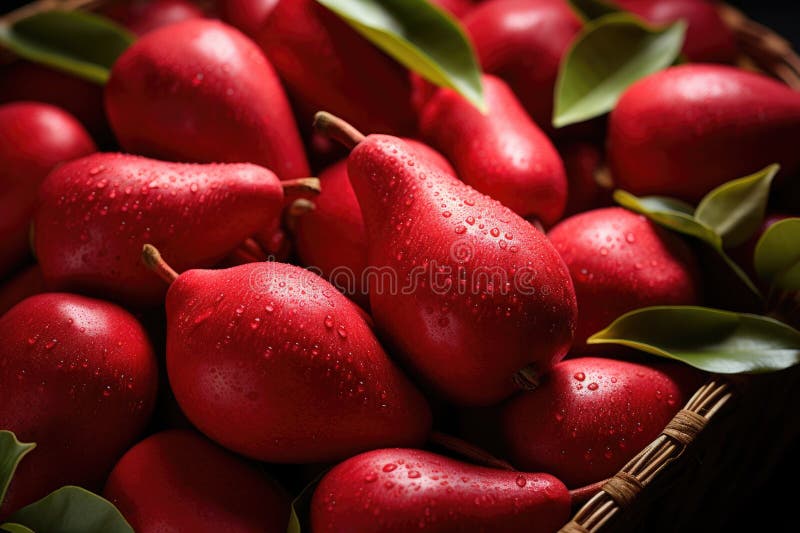Fresh Red Mango Ready To Sell Concept of Fruit Ba Stock Illustration ...