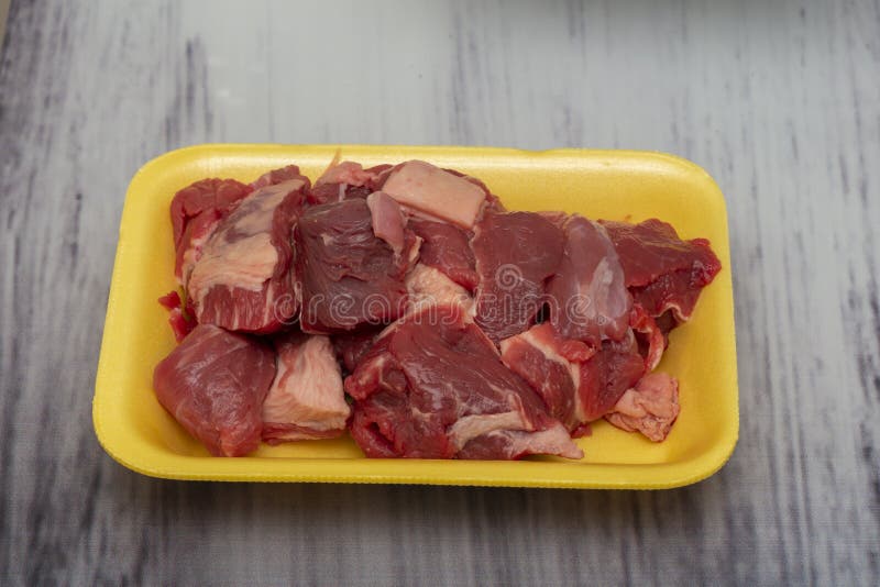 Fresh red meat stock image. Image of closeup, blood - 182877217