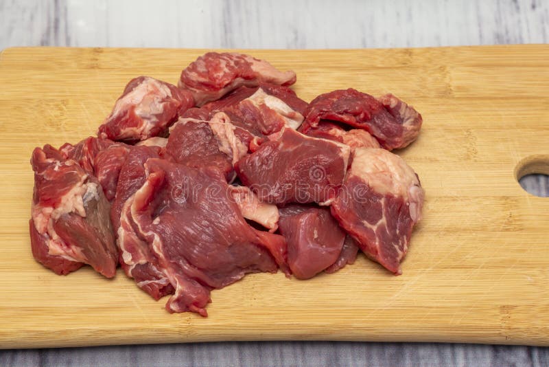 Fresh red meat stock image. Image of beefsteak, cooking - 182877233