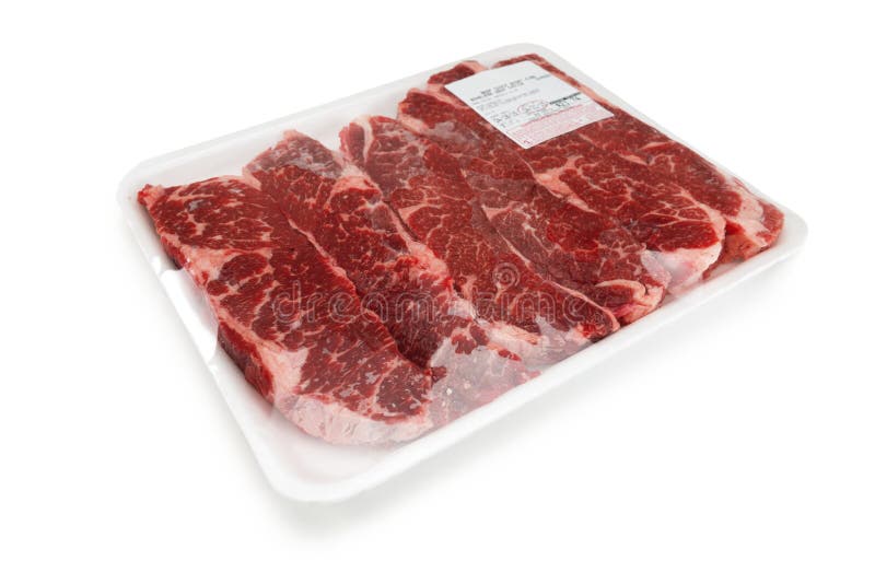 Fresh Red Meat Packed in a Poly Bag. Stock Photo - Image of pack ...