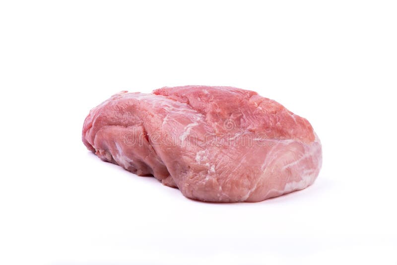 Fresh Red Meat on a White Background. Stock Image - Image of isolated ...