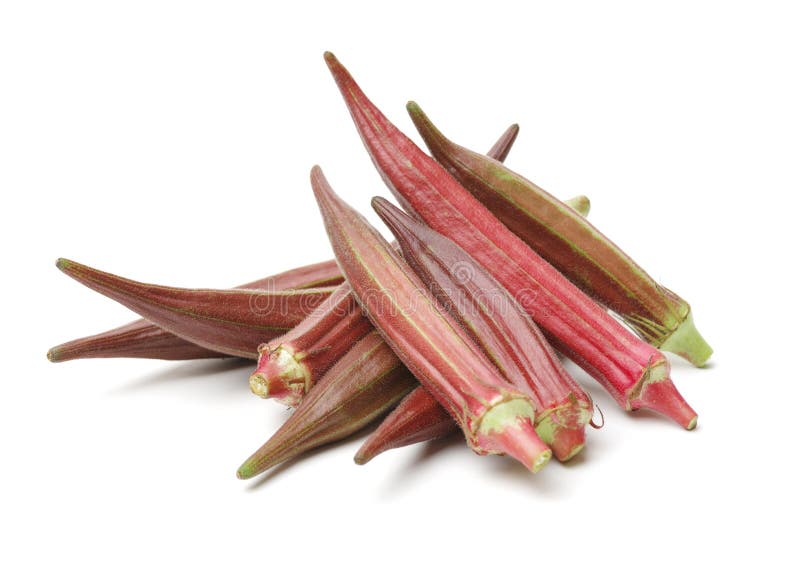 Fresh Red okra stock photo. Image of ingredient, healthy - 129183814