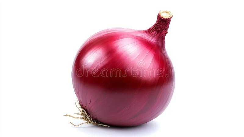Fresh Red Onion on a White Background Showcasing Its Smooth Surface and ...