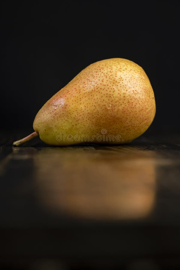 Fresh Red Pear with Yellow Color on the Table Stock Image - Image of ...