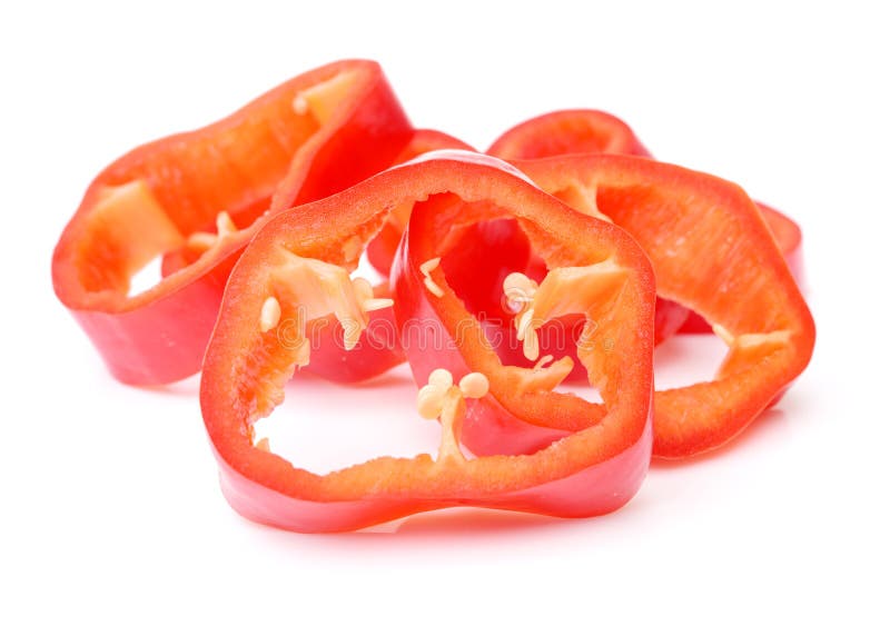 Fresh red pepper slice stock photo. Image of rings, objects - 69030658