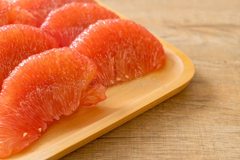 Fresh Red Pomelo Fruit or Grapefruit Stock Photo - Image of green ...