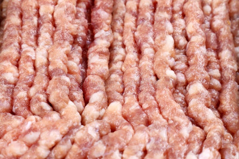 Fresh Red Pork Minced Meat Texture Close Up. Stock Image - Image of ...