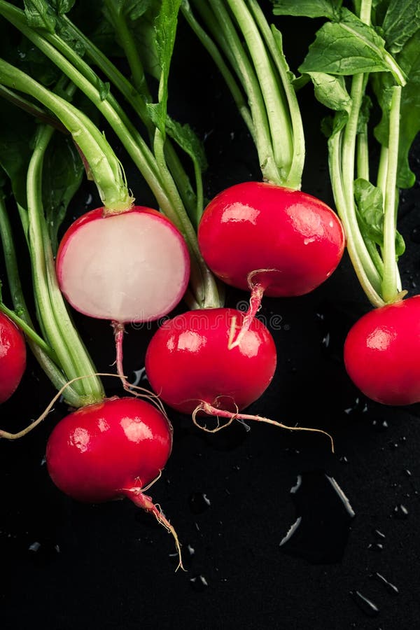 Fresh red radishes stock photo. Image of wood, organic - 39700292