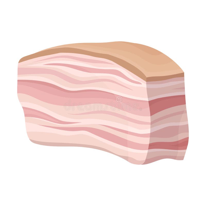 Fresh Red Raw Meat and Bacon Vector Composition Stock Vector ...