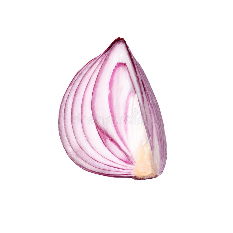 Fresh Red Ripe Cut Onion Isolated on White Stock Photo - Image of ...