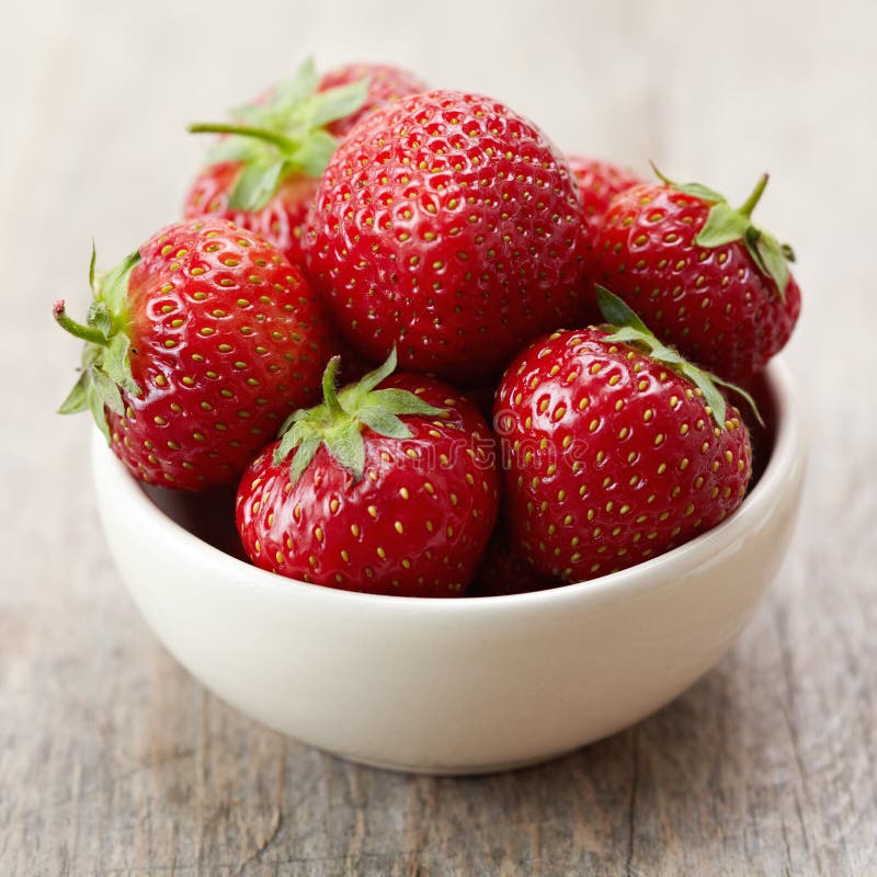 Fresh red strawberries stock photo. Image of table, wood - 25110996