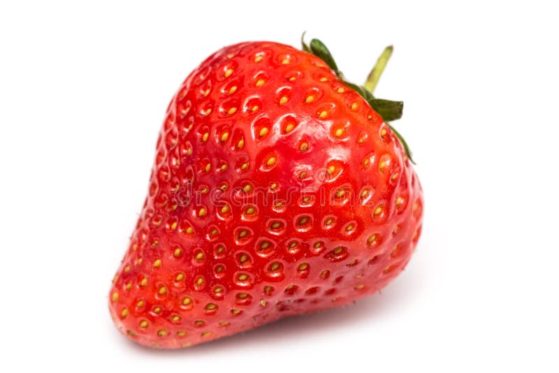Fresh Red Strawberry Isolated Stock Photo - Image of natural, shiny ...
